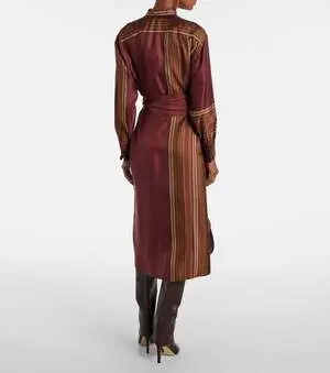 Max Mara Pietre Printed Silk Wrap Dress