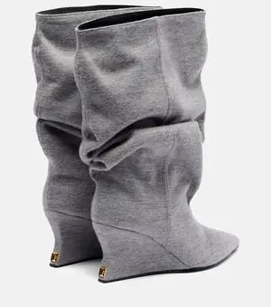 Balmain Draped Ankle Boots