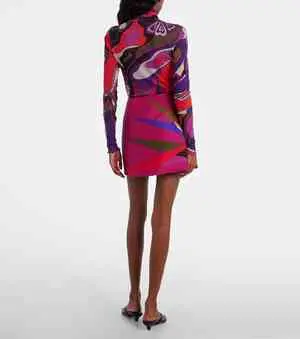 Emilio Pucci Stella Printed Silk Wrap Skirt