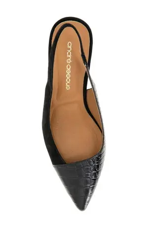 Andre Assous Laina Slingback Wedge Pump - Black