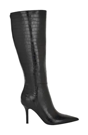 Guess Pointed Toe Knee High Boots - Black