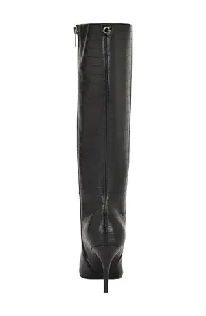Guess Pointed Toe Knee High Boots - Black