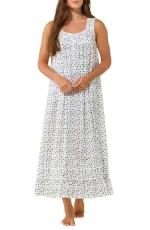 Eileen West Sleeveless Ballet Nightgown - Sage Prt
