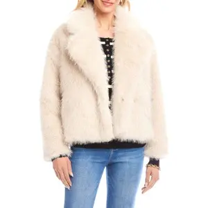 Karen Kane Faux Fur Crop Jacket