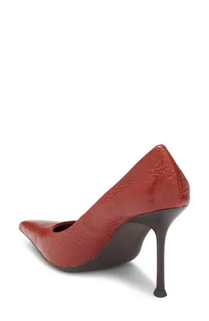 Jeffrey Campbell Pointed-toe Pump - Orange Crackle