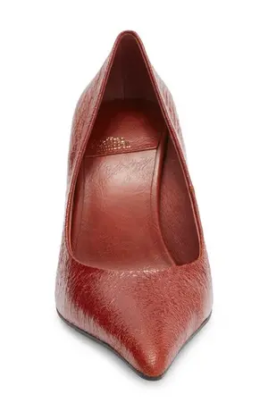 Jeffrey Campbell Pointed-toe Pump - Orange Crackle