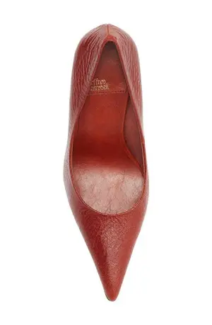 Jeffrey Campbell Pointed-toe Pump - Orange Crackle