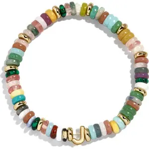 Baublebar Amaris Semiprecious Initial Beaded Stretch Bracelet Multi - J