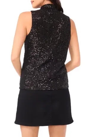 Vince Camuto Sequin Crossover Sleeveless Top