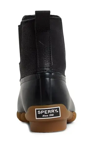 Sperry Saltwater Waterproof Duck Chelsea Boot - Black