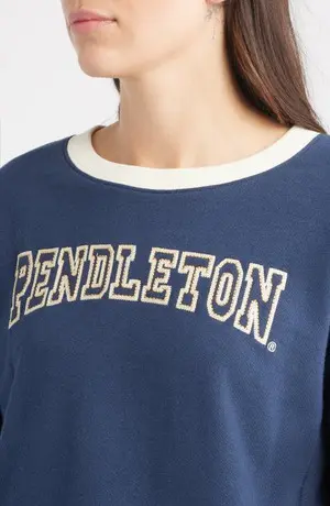 Pendleton Logo Embroidered Cotton French Terry Sweatshirt