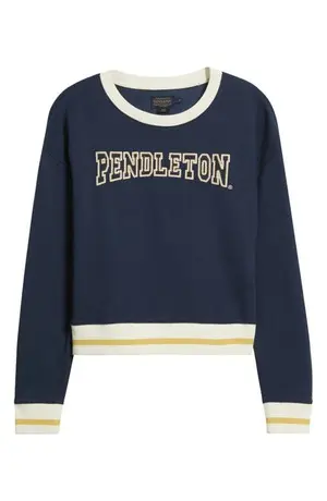 Pendleton Logo Embroidered Cotton French Terry Sweatshirt