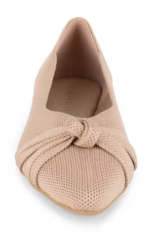Tahari Catalina Pointed Toe Knit Flat - Natural