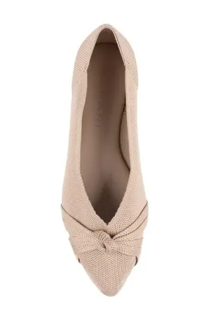 Tahari Catalina Pointed Toe Knit Flat - Natural