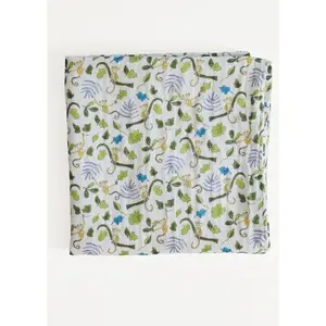 TIMO & VIOLET Happy Monkey Shawl Blanket - Green Multi