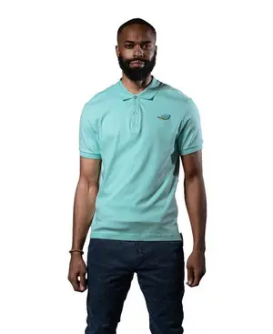 WOODPECKER Pima Cotton Polo Shirt - Seafoam