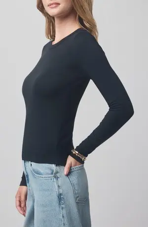 Splendid Long Sleeve Layering T-shirt - Black