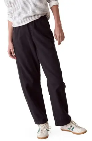 Marine Layer Jessie Pull-on Barrel Leg Twill Pants - Black