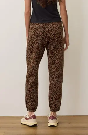 Marine Layer Cloud 9 Fleece Print Sweatpants - Leopard
