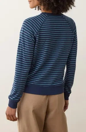 Marine Layer Juno Stripe & Dot Reversible Double Knit Top
