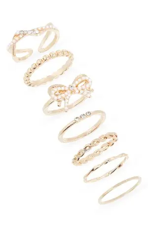 Bp. Set Of Seven Rings - Gold