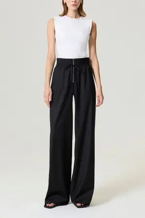 NOCTURNE Drawstring Waist Relaxed Trousers