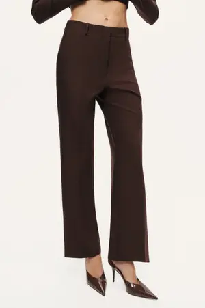 NOCTURNE Classic Mid-rise Tailored Trousers