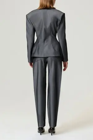 NOCTURNE Structured Padded High-neck Jacket