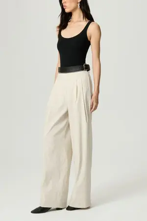 NOCTURNE Pleated Wide-leg Trousers