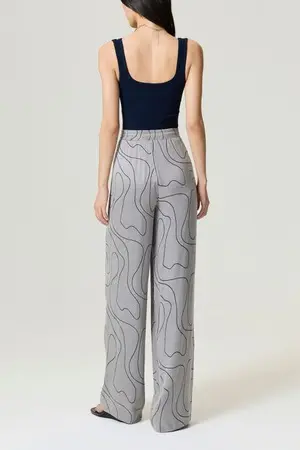 NOCTURNE Flowy Wide-leg Tailored Pants