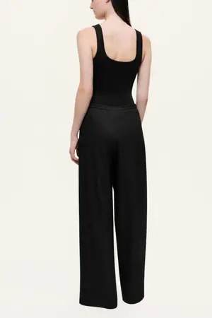 NOCTURNE High-rise Cigarette Trousers - Black