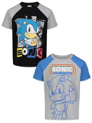 SEGA Sonic The Hedgehog 2-pack T-shirts
