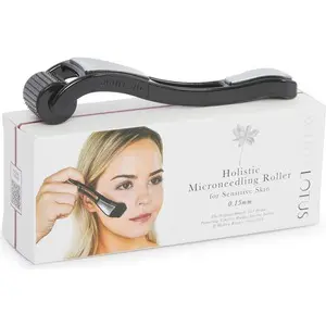 WHITE LOTUS BEAUTY Sensitive Skin Microneedling Roller 0.15mm - Black