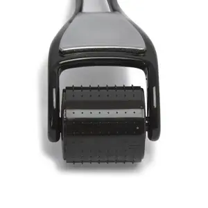 WHITE LOTUS BEAUTY Sensitive Skin Microneedling Roller 0.15mm - Black