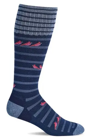 SOCKWELL Cardinals Compression Crew Socks - Navy