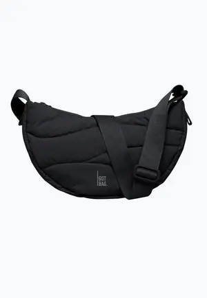 GOT BAG Wavy Puffer Recycled Nylon Moon Bag - Black