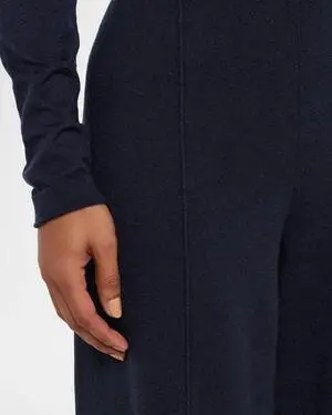 Lafayette 148 New York Cashmere Blend Double-knit Pants - Ink