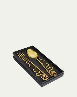 L'Objet Spirale Serving Set - Gold