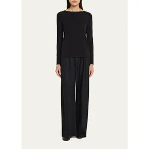 Wolford Pure Bateau-neck Jersey Top