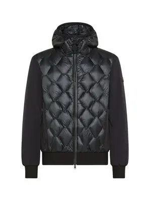 Peuterey Zip-up Jacket With Quilted Hood - Blue