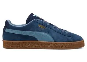 PUMA Suede Lace Up Sneakers - Persian Blue/gum