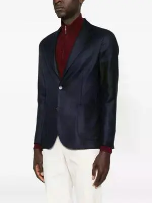 BARBA NAPOLI Single-breasted Blazer - Blue
