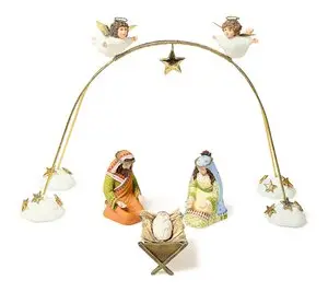 MACKENZIE-CHILDS Nativity Cherub Angels Arch Se T, Set Of 4 - One-color