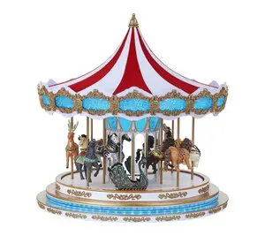 MR. CHRISTMAS 17in Rgb Light Show Carousel - One-color