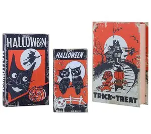 MR. HALLOWEEN Set Of 3 Retro Nested Storage Boo Ks - One-color