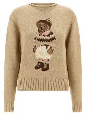 Polo Ralph Lauren Polo Bear Cotton Sweater Beige