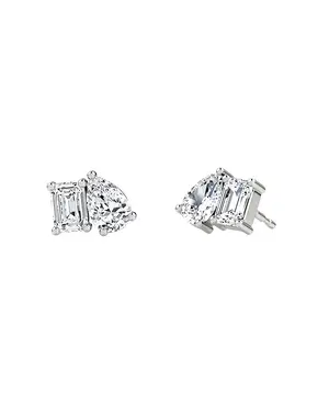 VRAI Toi Et Moi Stud Earrings With Lab Grown Diamonds - White