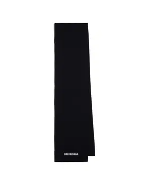 Balenciaga Patch Scarf - Black