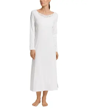 Hanro Kalea Embroidered Nightgown - Off White