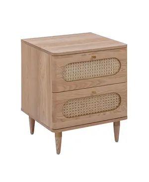 TOV FURNITURE Carmen Cane 2-drawer Nightstand - Natural
